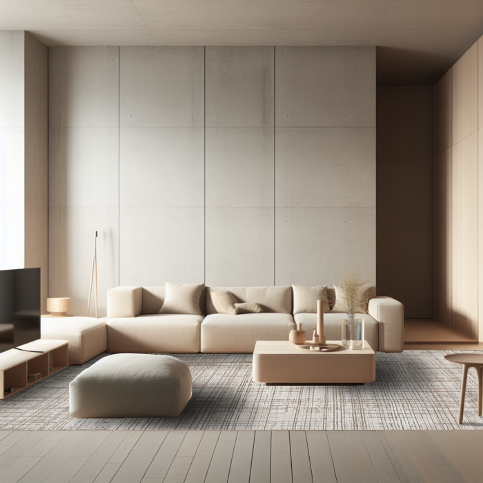 Incorporating Rugs in Open Floor Plans for Modern Home Design.